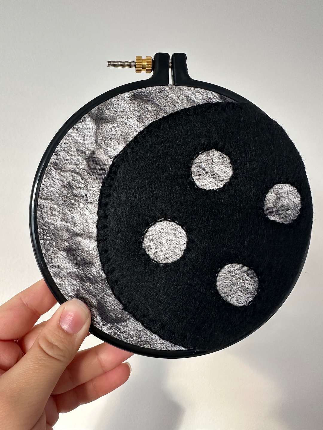 Coraline Button Moon - Button Moon Decor - Finished Coraline Hoop ...
