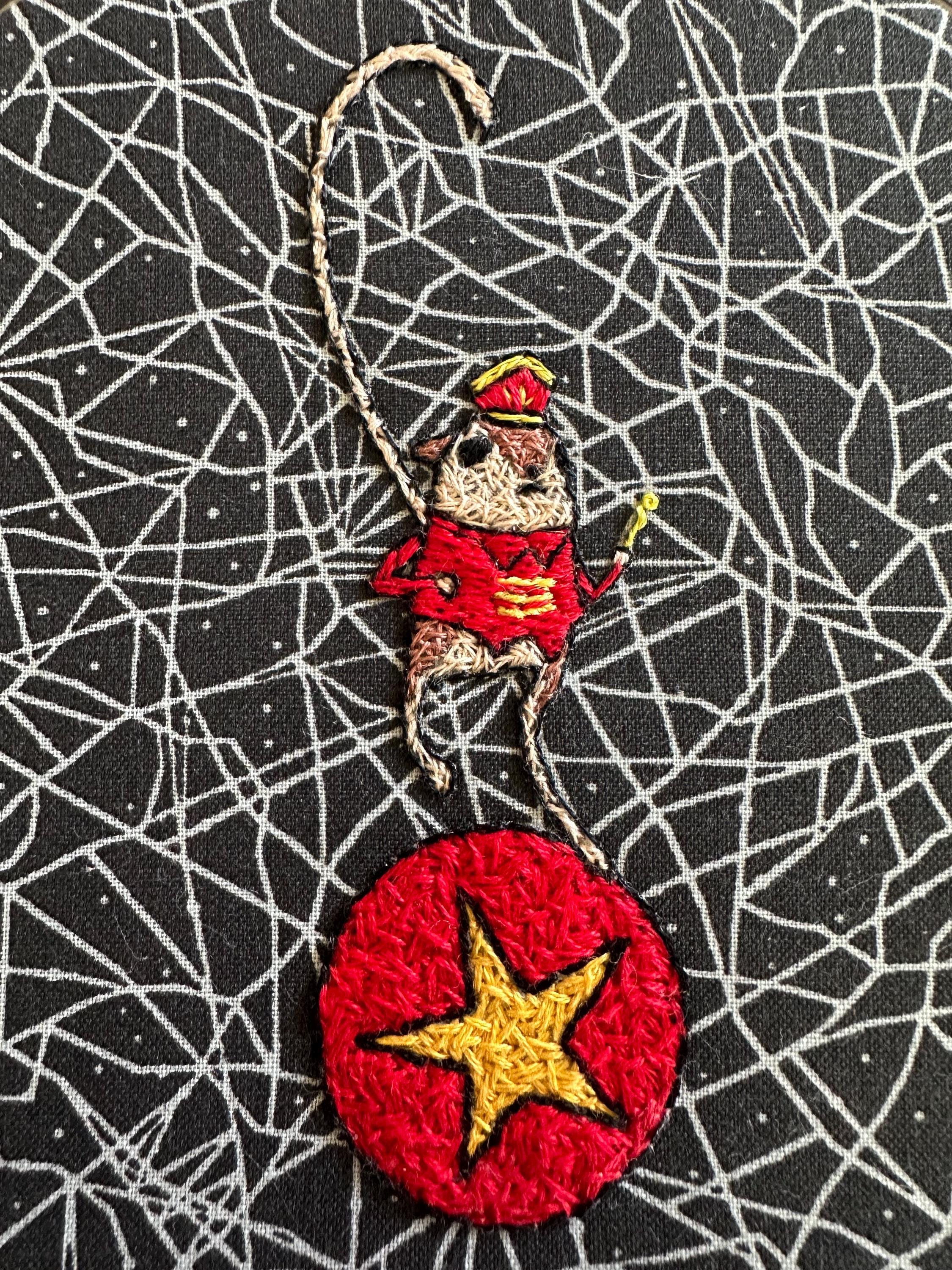 Coraline Circus Mouse Embroidery - Jumping Mice - Coraline Wall Art ...