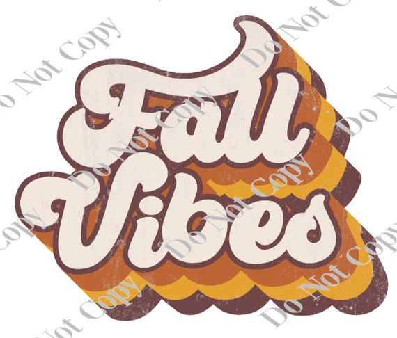 Retro Fall Vibes PNG Digital Download | Etsy