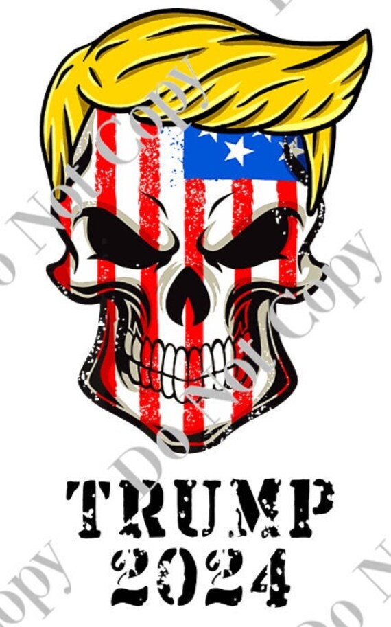 Trump American Flag Skull PNG Digital Download - Etsy