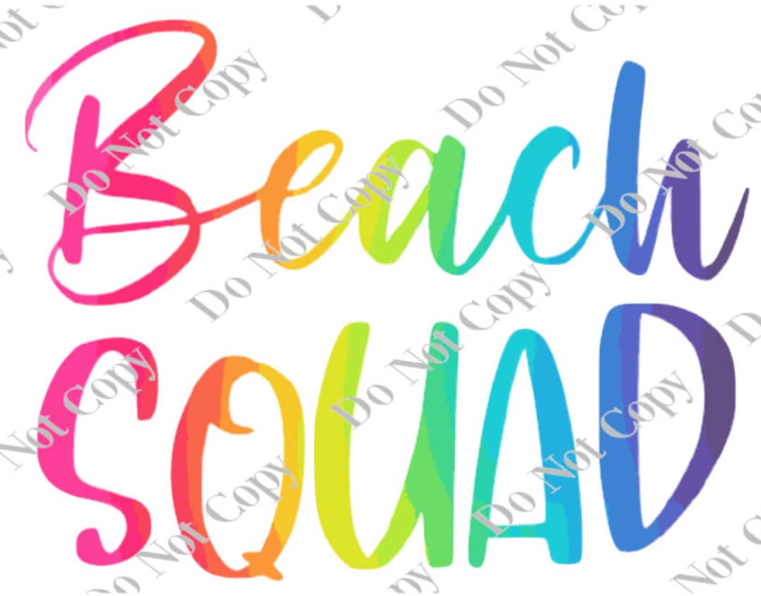 Beach Squad PNG Digital Download - Etsy