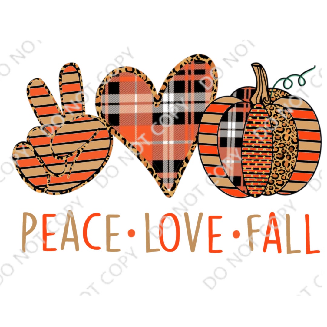Peace Love Fall PNG Digital Download - Etsy