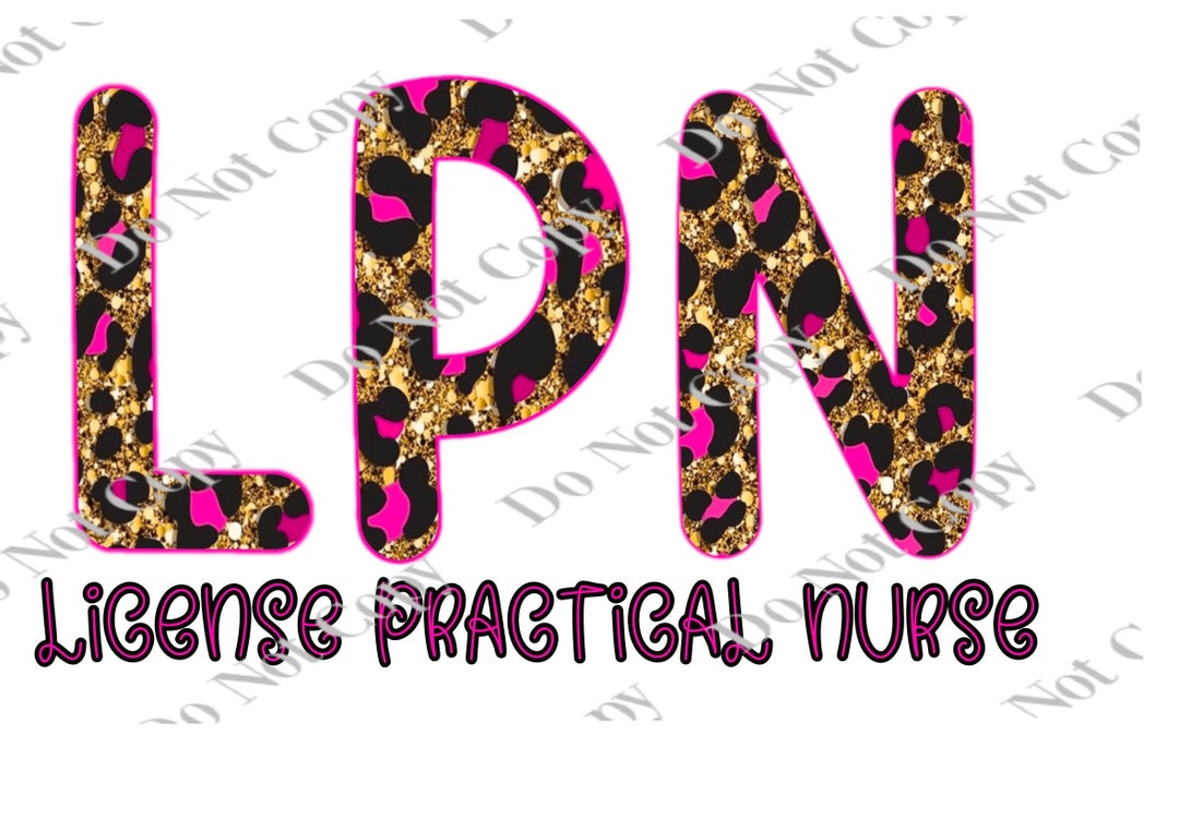 LPN Pink Glitter Leopard PNG Digital Download - Etsy
