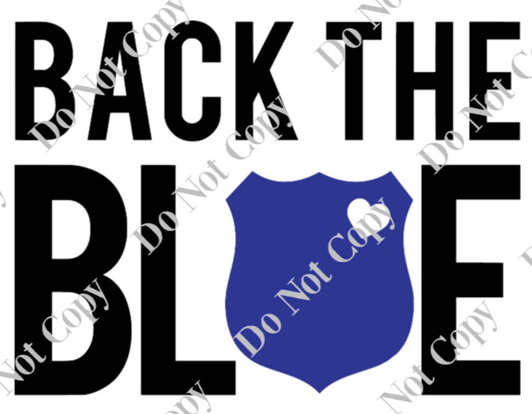 Back the Blue PNG Digital Download - Etsy