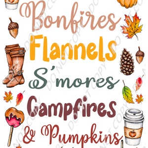 Five Fall PNG Bundle Digital Download - Etsy