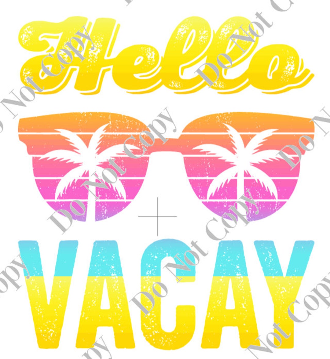 Summer Hello Vacay PNG Digital Download - Etsy