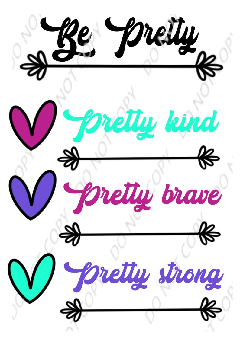 Be Pretty PNG Digital Download - Etsy