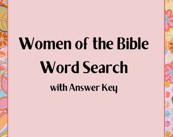 Women of the Bible Digital Word Seach Adult Bible Worksheet Womens ...