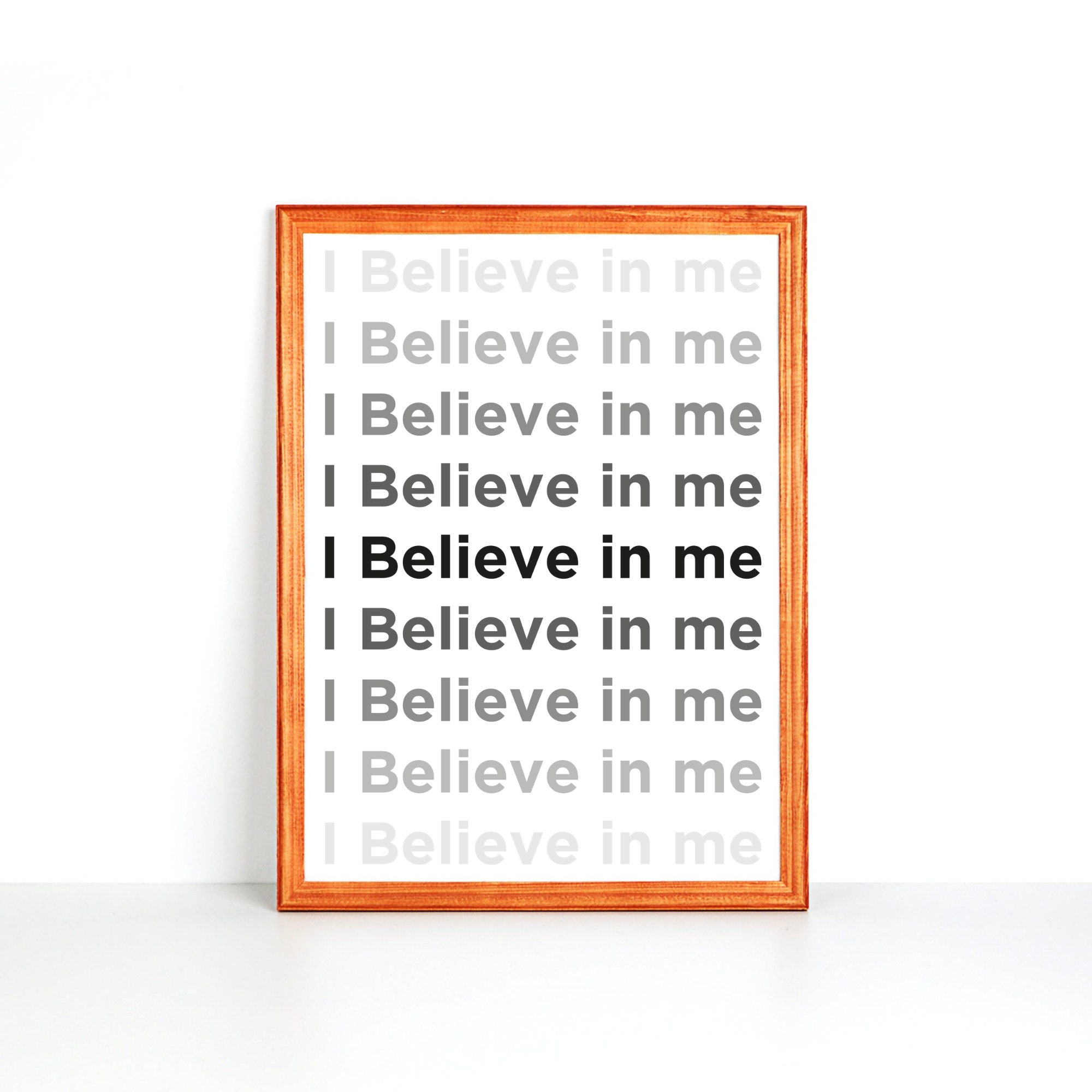 Positive Affirmation Printable Wall Art I Believe in Me - Etsy