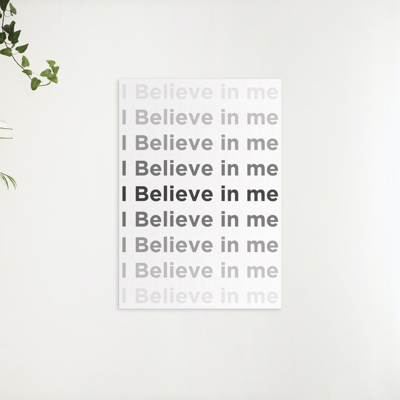 Positive Affirmation Printable Wall Art I Believe in Me - Etsy
