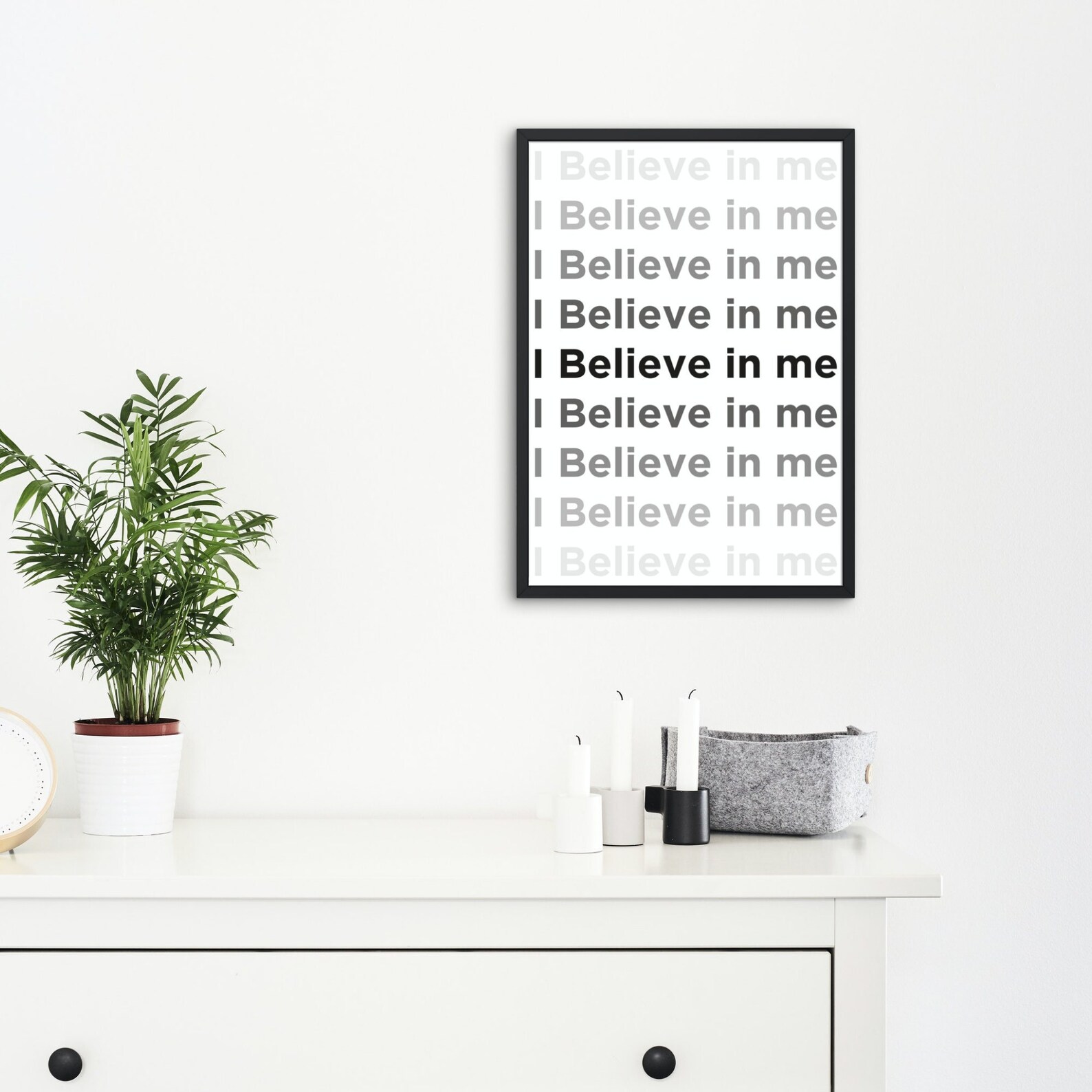 Positive Affirmation Printable Wall Art I Believe in Me - Etsy