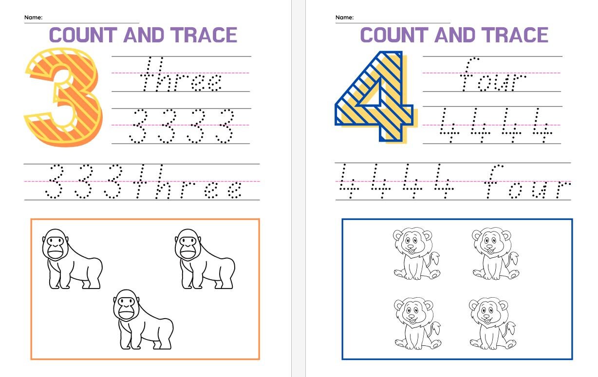 300 Downloadable Children's Practice Worksheets, Learn There Alphabet ...