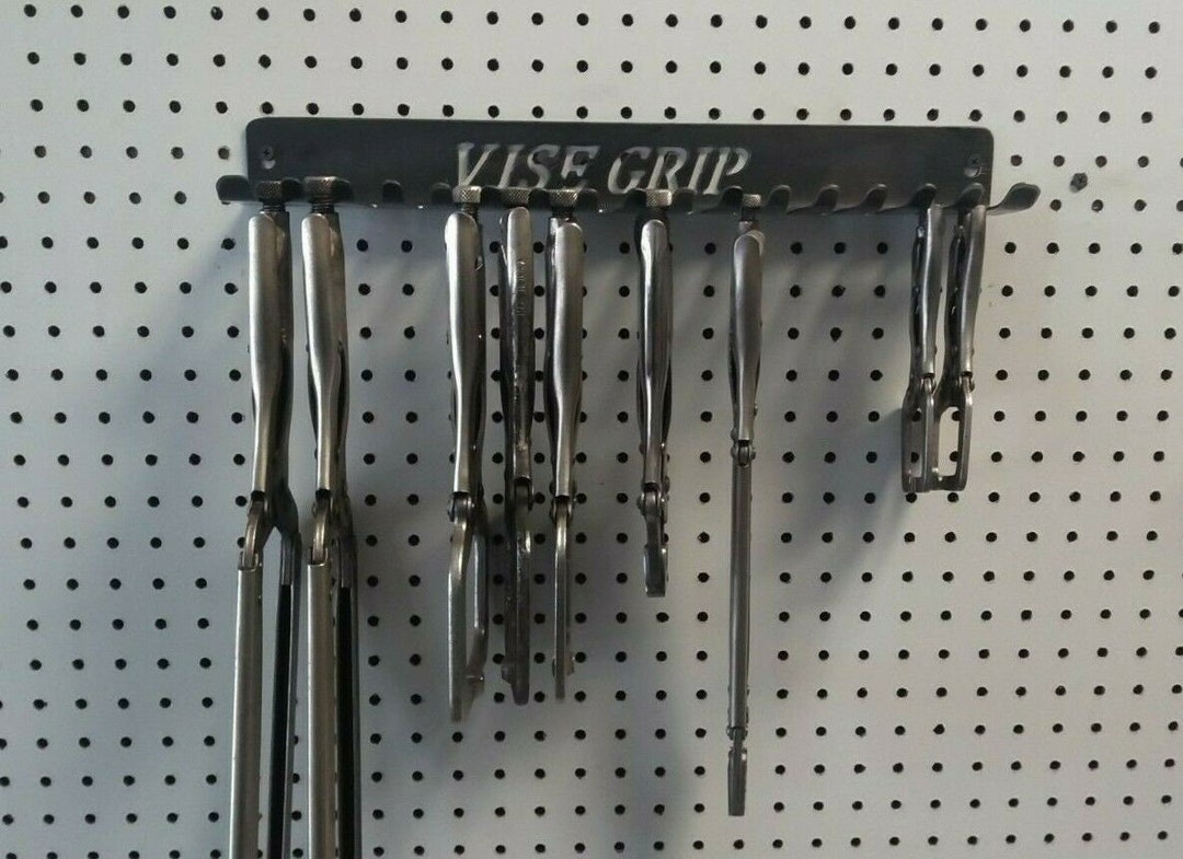 Hornbuilt Vise Grip Holder Vise Grip Storage Rack Wall Mount Holds 16 ...