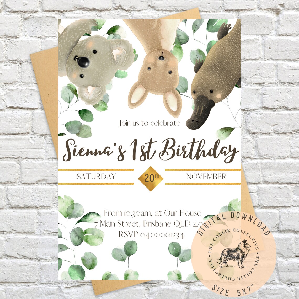 Australian Animal Themed Birthday Party Digital File Package - Etsy