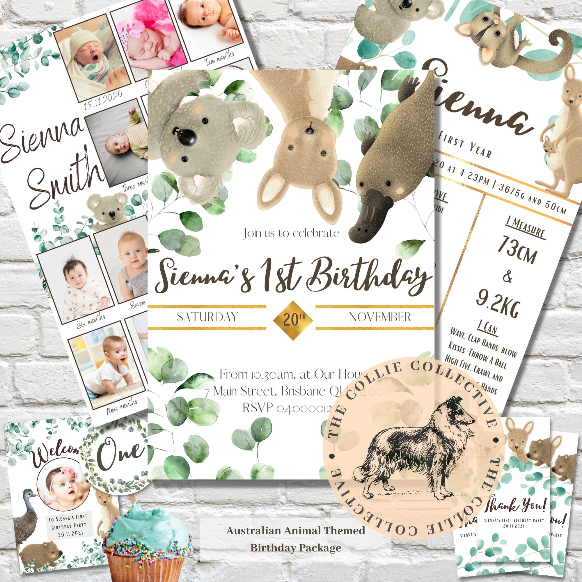 Australian Animal Themed Birthday Party Digital File Package - Etsy