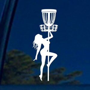 Disc Golf Vinyl Decal, Pole Dancer, Disc Golf Dancer, Frisbee Golf ...