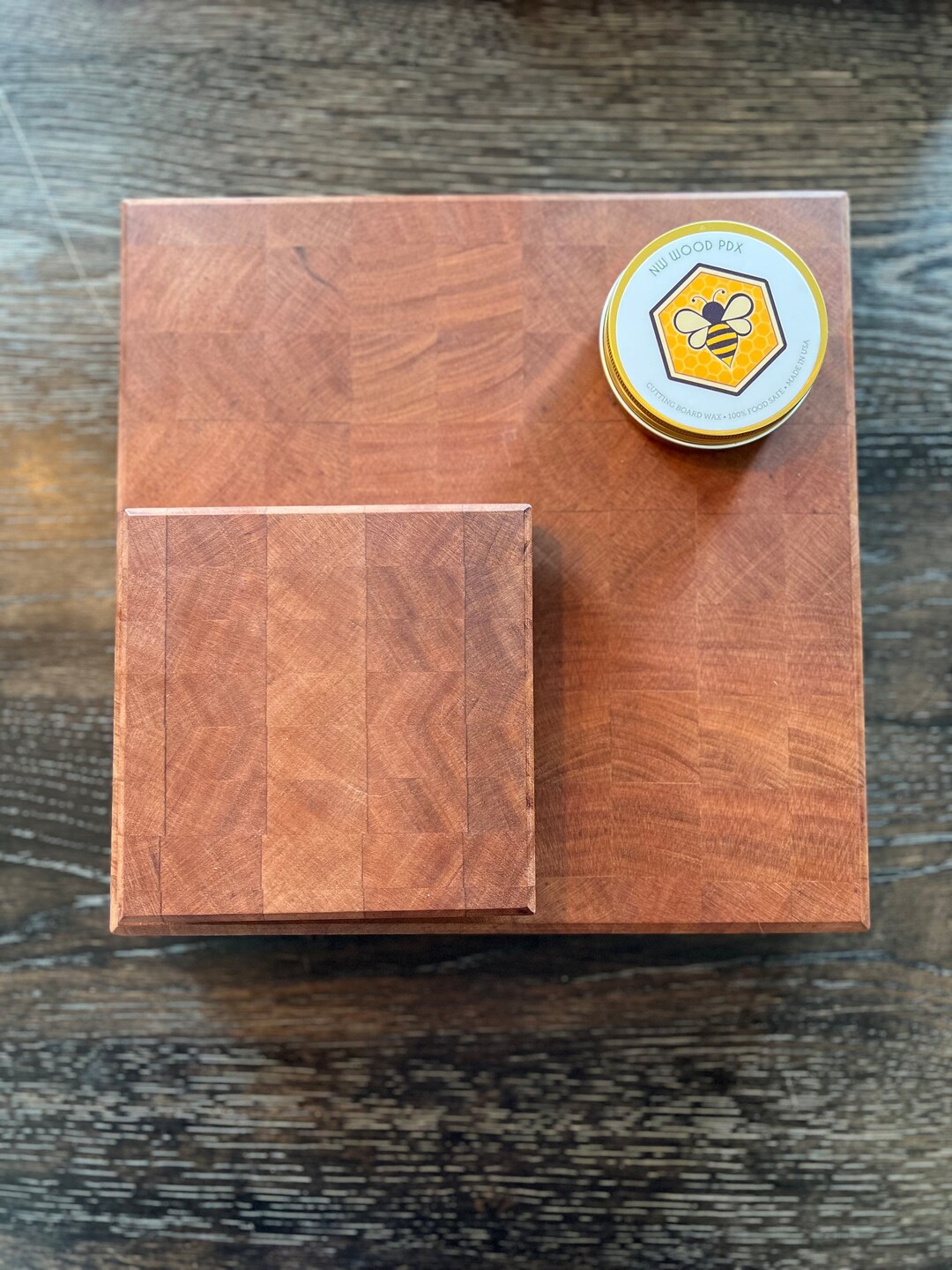 Mahogany End Grain Cutting Board Butcher Block Set - Etsy