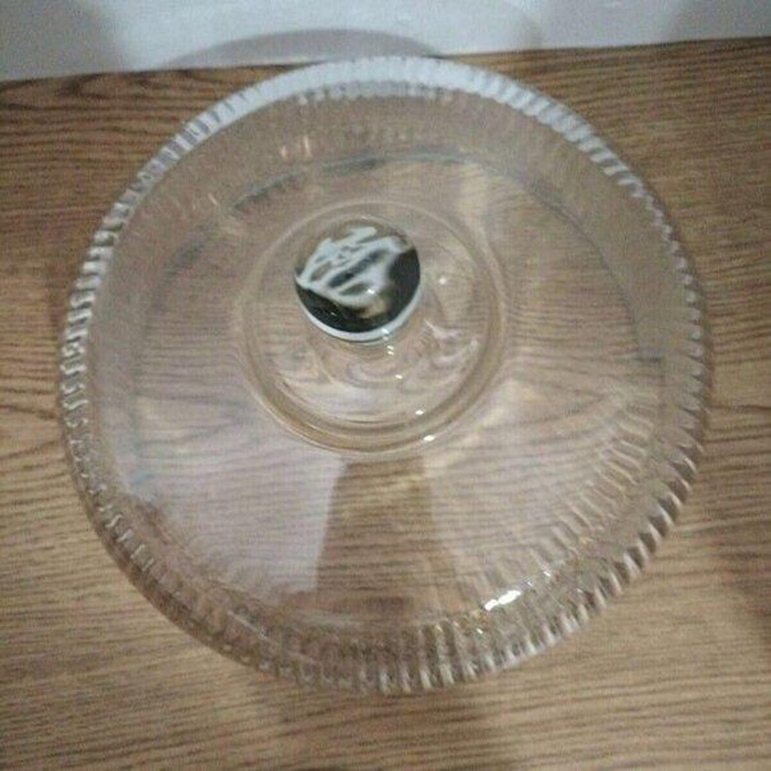 Vintage Covered Cake Stand - Ribbed Cover & Pedestal Clear Glass Cake ...