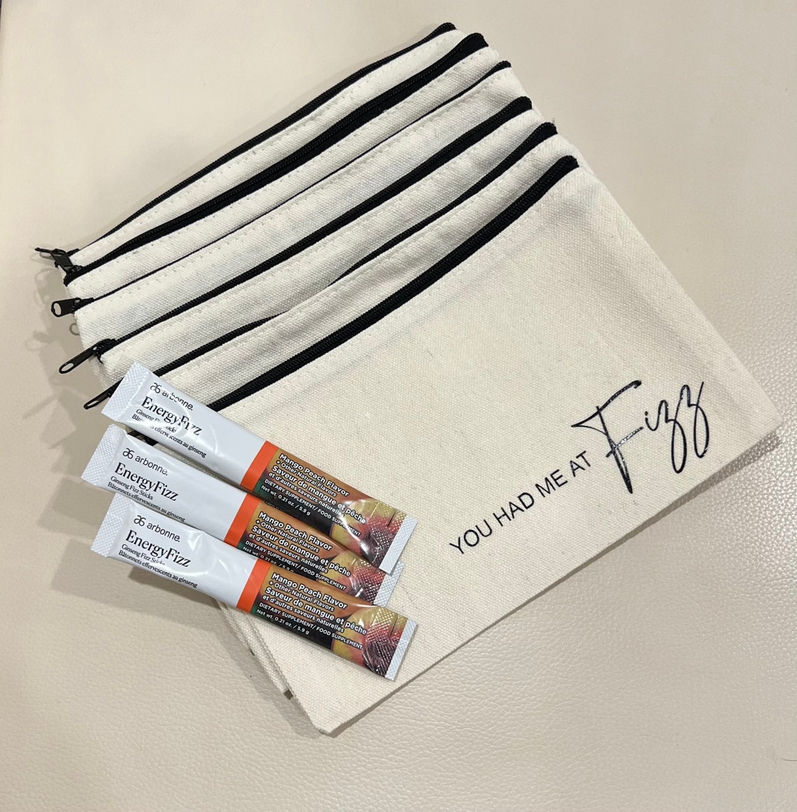 Canvas Fizz Pouch Bags - You Had Me at FIZZ - 4 Pouches - Etsy