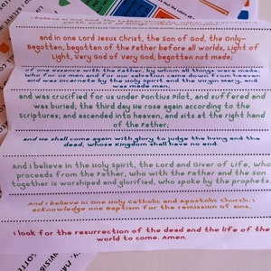 Nicene Creed Activity Pack Memorization Activities for Christian ...