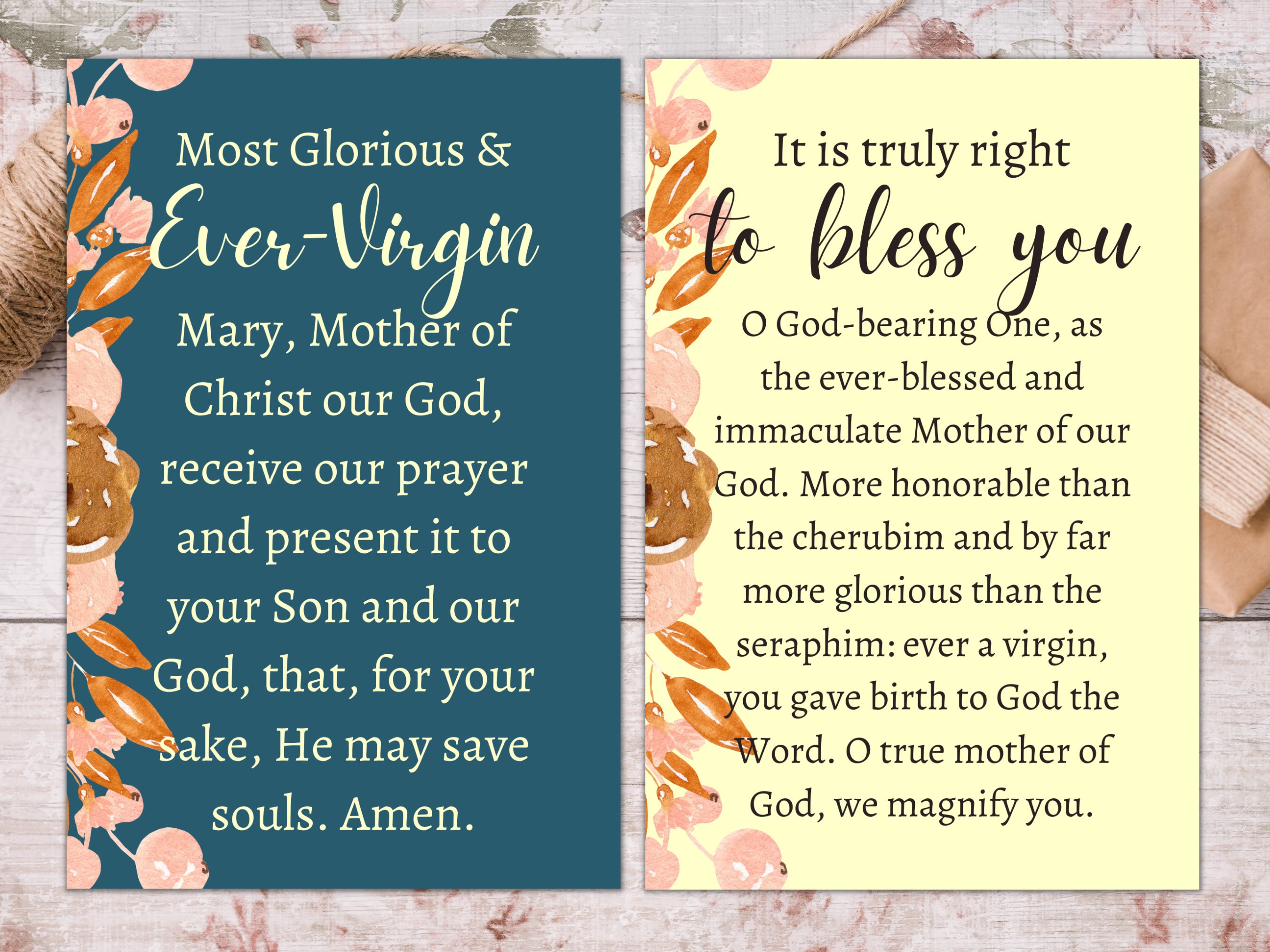 Theotokos Prayer Card Collection Printable Prayer Cards - Etsy