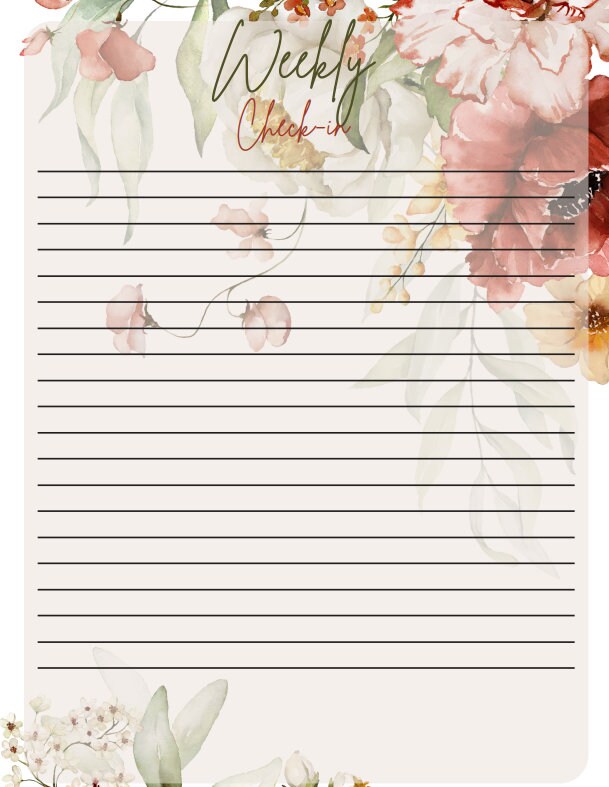 Floral Weekly Planner Digital-downloadable - Etsy