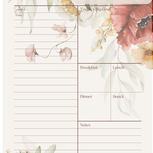 Floral Weekly Planner- Digital-downloadable - Etsy