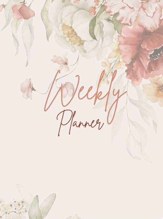 Floral Weekly Planner- Digital-downloadable - Etsy