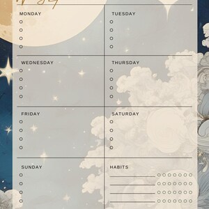 Celestial Weekly Digital Planner Downloadable - Etsy