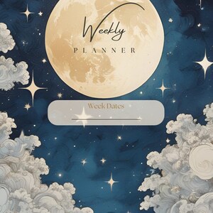 Celestial Weekly Digital Planner Downloadable - Etsy