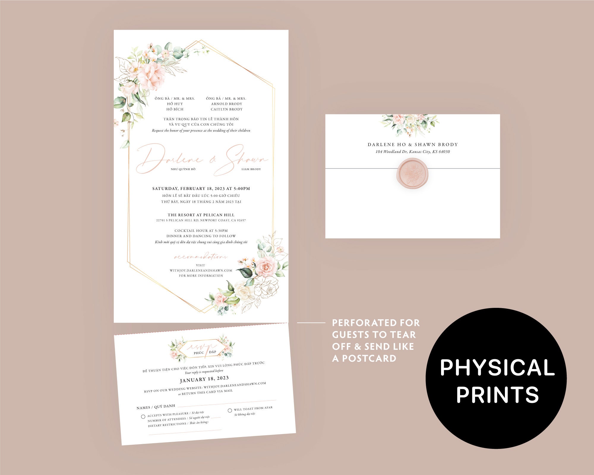 Seal and send wedding invitations store