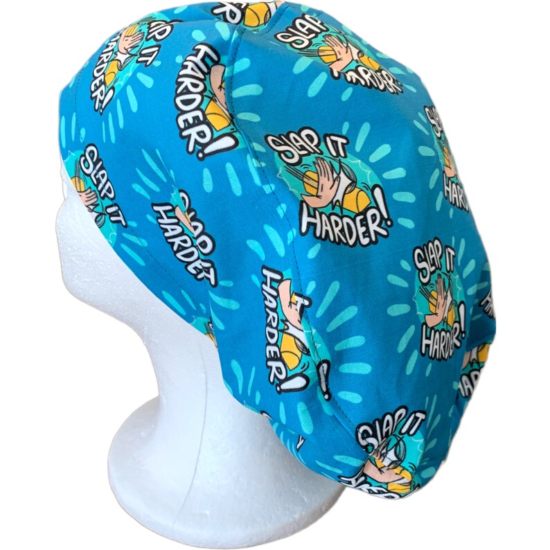Slap It Hard Funny Euro Scrub Cap for Women Pun Scrub Caps - Etsy