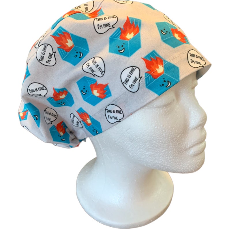 Funny Dumpster Fire Euro Scrub Cap for Women Pun Scrub Caps - Etsy