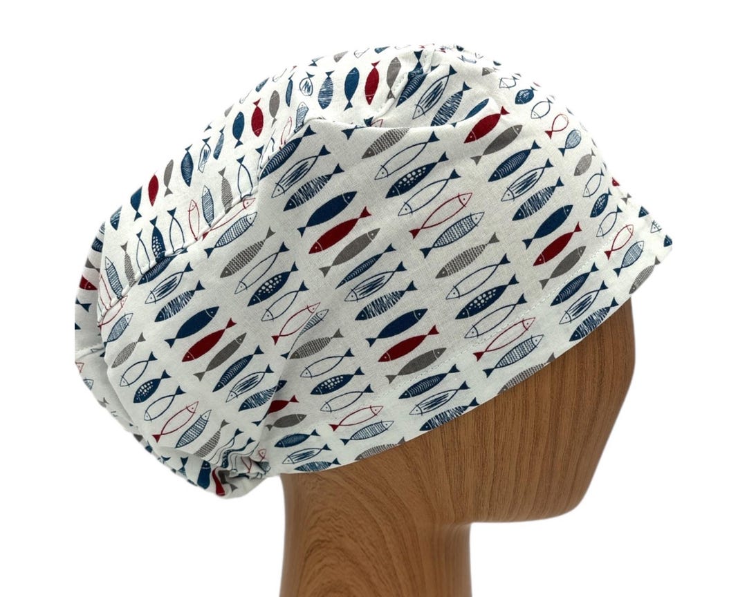 Minimalist Euro Scrub Cap, Japanese Cotton Hair Cover, Customizable ...