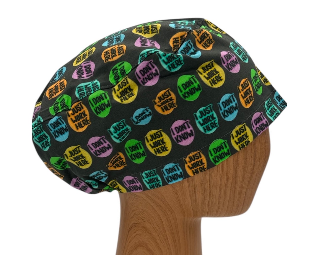 Funny Sarcastic Euro Scrub Cap Personalized, Pun Scrub Hat, Adjustable ...