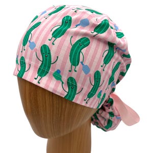 Cute Ponytail Scrub Cap, Personalized Surgical Hat, Ribbon Tie Medical ...