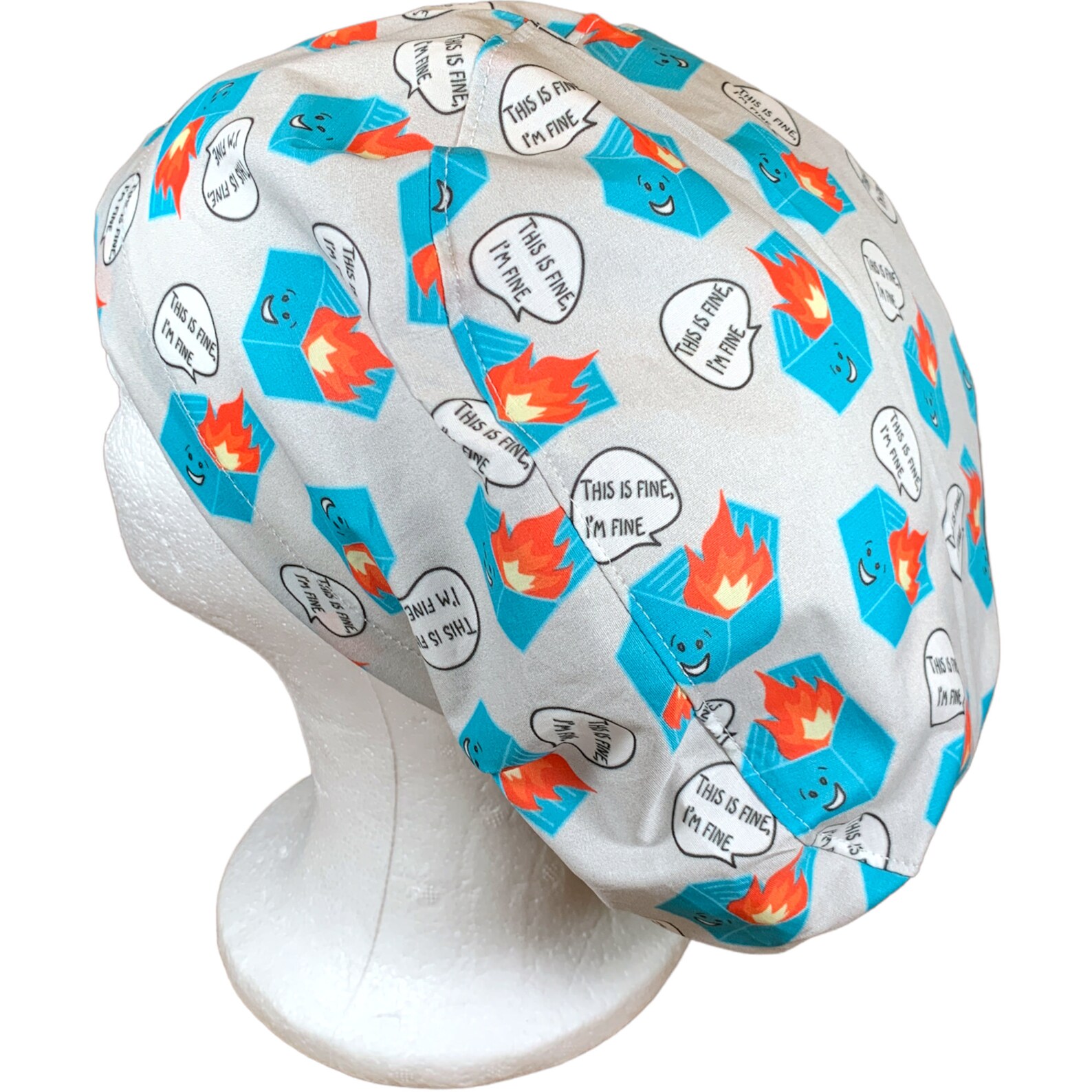 Funny Dumpster Fire Euro Scrub Cap for Women Pun Scrub Caps - Etsy
