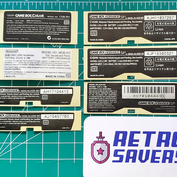 Gameboy Color Replacement Stickers - Etsy