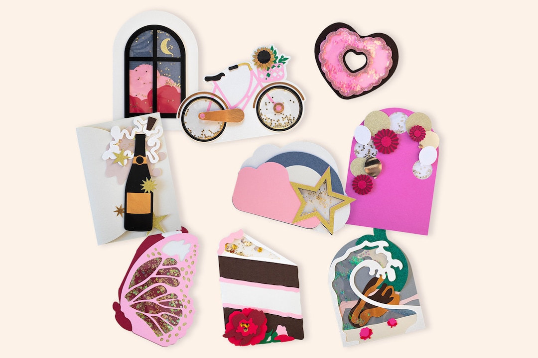 Shaker Card SVG Design Bundle - Etsy