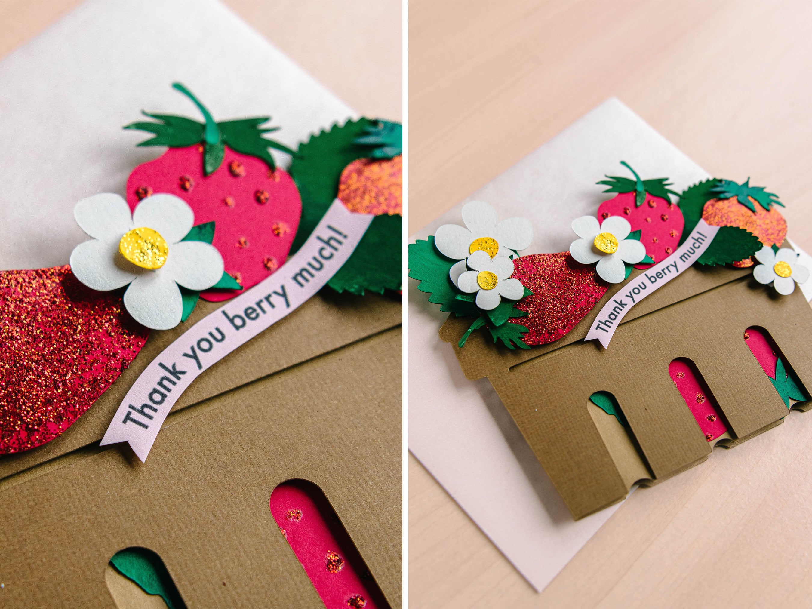 Strawberry Card SVG Design - Etsy