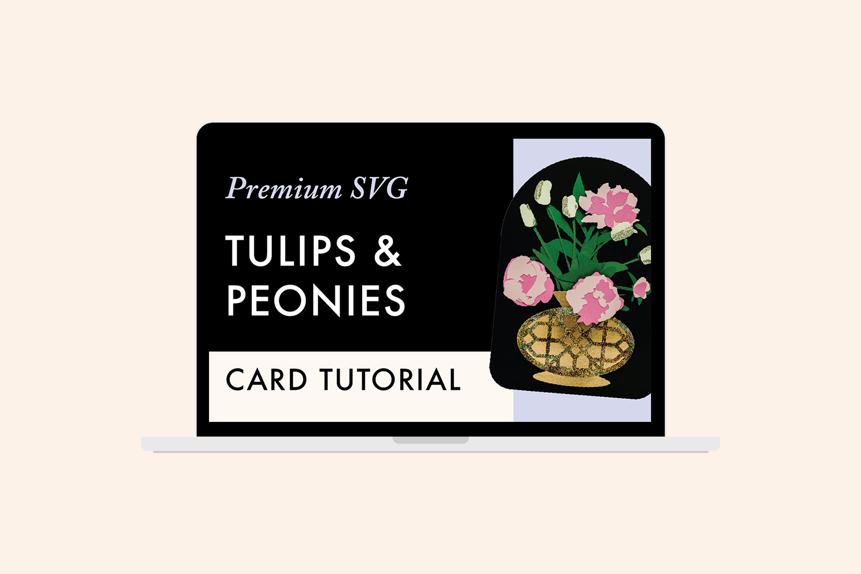 Tulips and Peonies Card SVG Design - Etsy