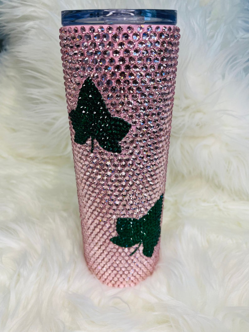 AKA Ivy Leaf Bling Tumber Pink & Green - Etsy