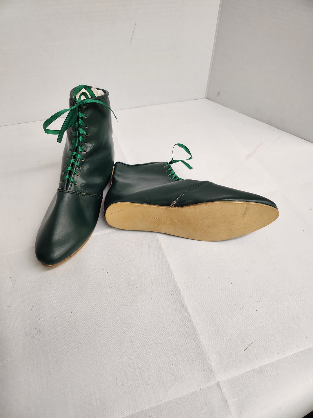 Ladies Regency Soft Leather Laced Boot green - Etsy