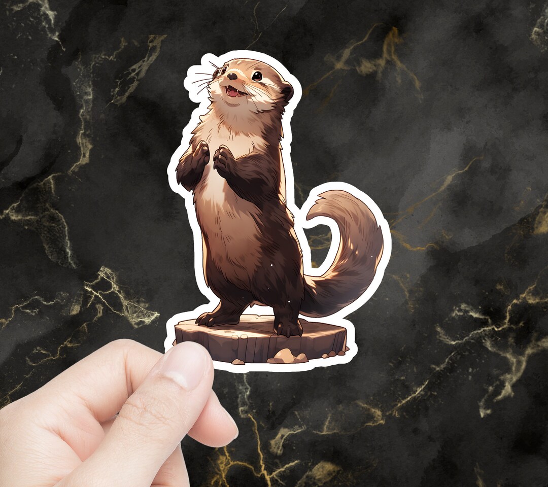 Playful Otter Sticker: Durable Vinyl Laptop Decal - Etsy