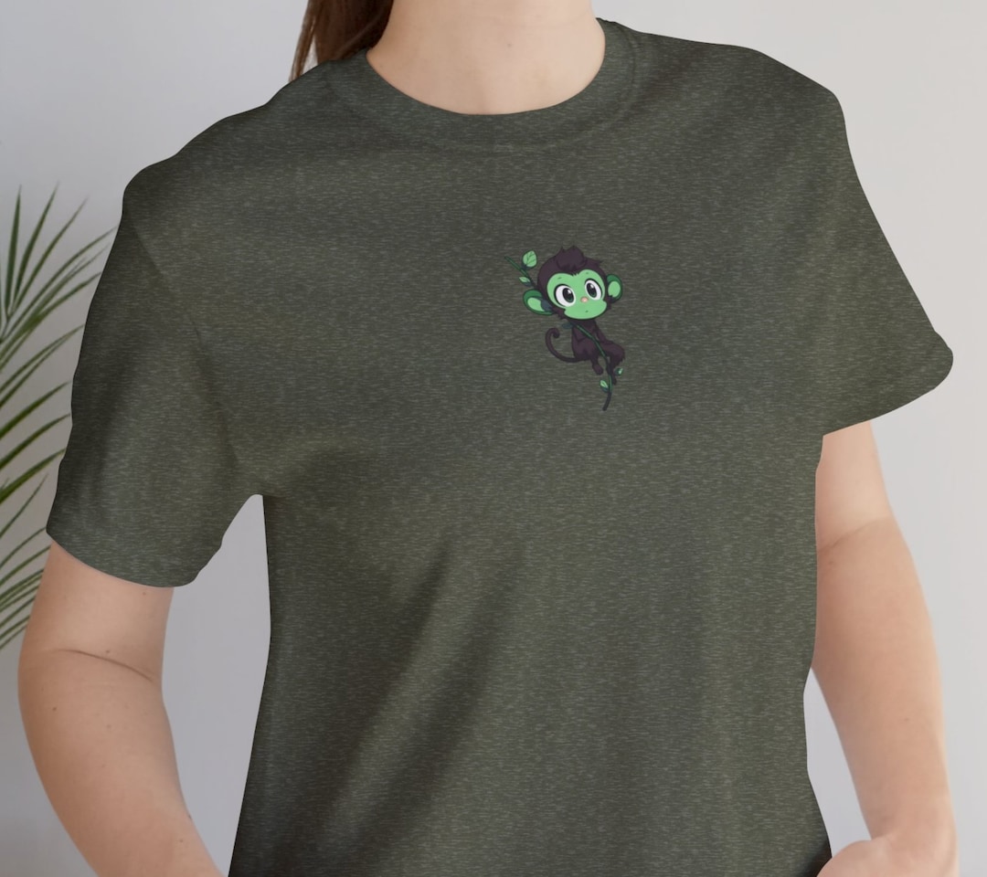Monkey Shirt, Cute Capuchin Monkey Lover Art Tee, Jungle Animal ...