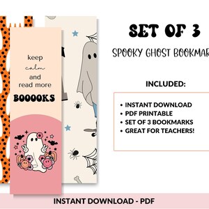 Printable Bookmarks Halloween Read More Boooks Halloween - Etsy