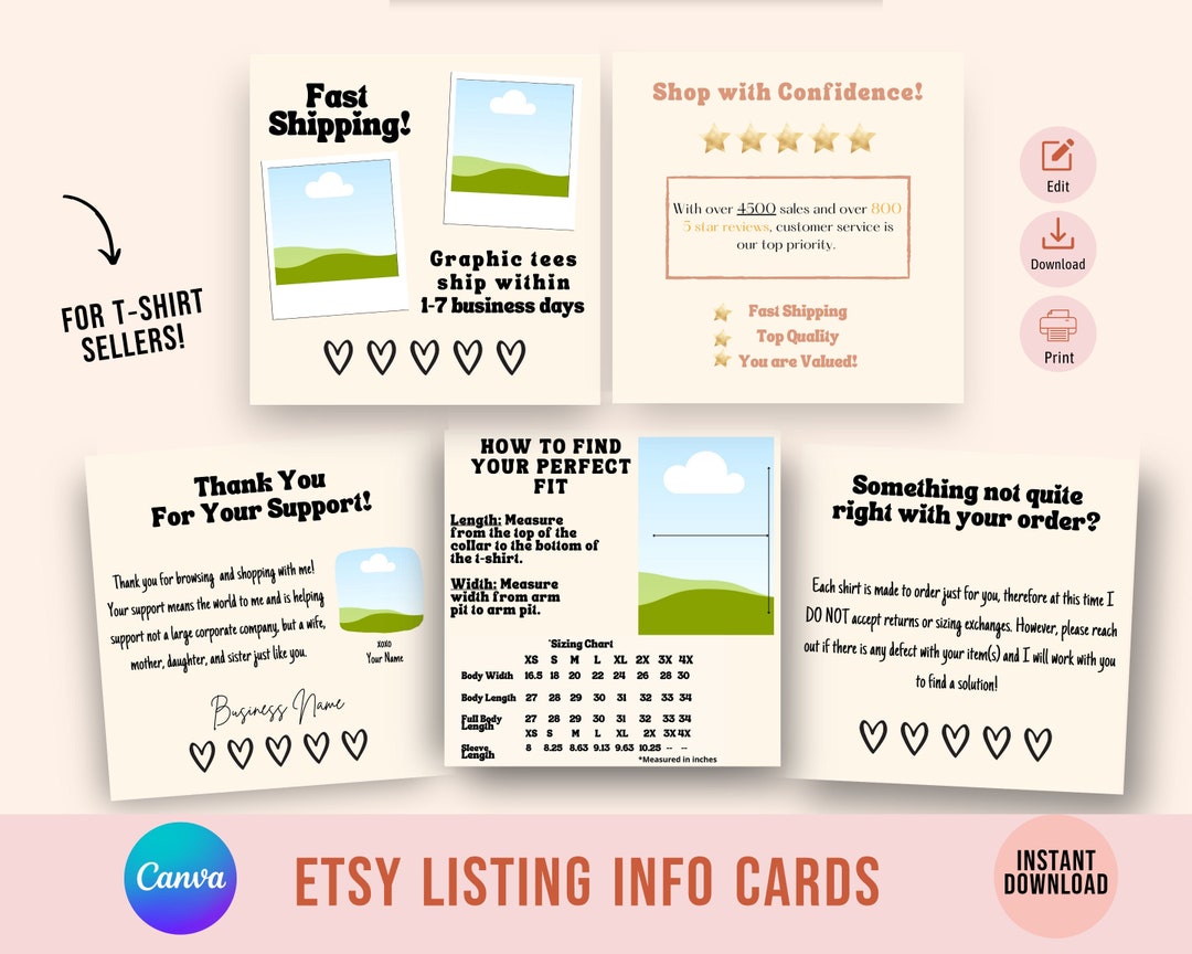 Etsy Product Listing Info-graphic Photo Cards Template Canva | Edit and ... Etsy Product Listing Info-graphic Photo Cards Template Canva | Edit and ...
