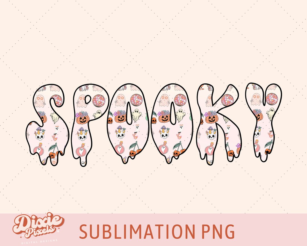 Spooky Drip PNG Descarga digital, diseños de sublimación trick or treat ...