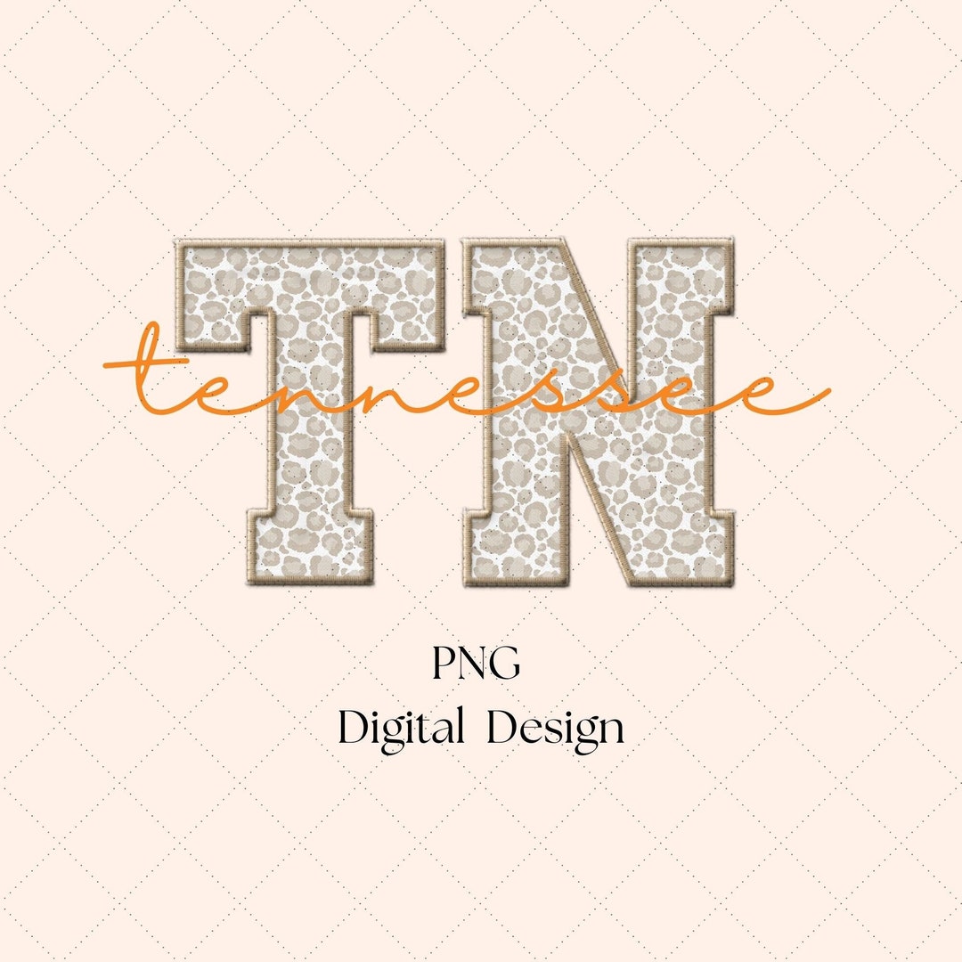 Faux Chenille Tennessee Letters PNG JPG Digital Download, Varsity Patch ...