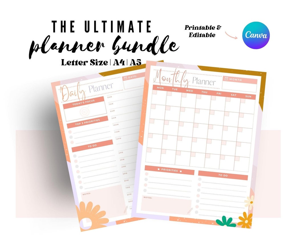 Ultimate Planner Bundle | Printable Calendar, Perpetual Calendar ...